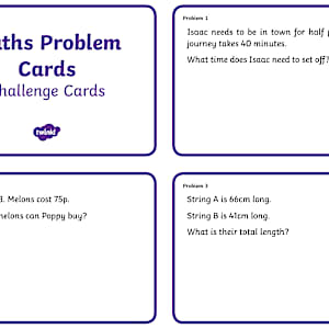 Year 3 Maths Word Problems - Year 3 Maths Challenge Cards