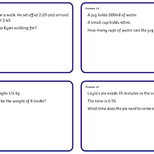Year 3 Maths Word Problems - Year 3 Maths Challenge Cards