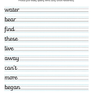 200 High Frequency Words Handwriting Activity - Nursery/ P1
