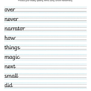 Next 200 High Frequency Words Handwriting Worksheets
