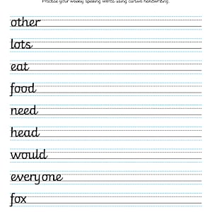 Next 200 High Frequency Words Handwriting Worksheets
