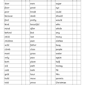 Printable Year 2 Common Exception Words | Twinkl