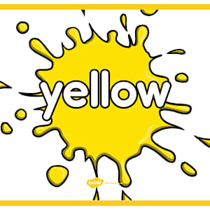 Color Words on Splats Posters (teacher made) - Twinkl