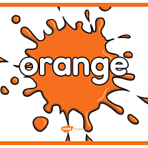 Color Words on Splats Posters