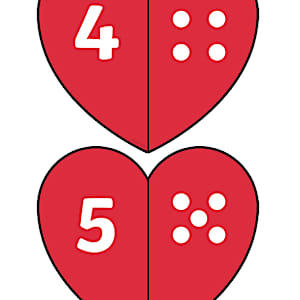 👉 Love Heart Number Matching Activity