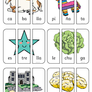 Rompecabezas: Palabras con 3 sílabas