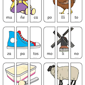 Rompecabezas: Palabras con 3 sílabas