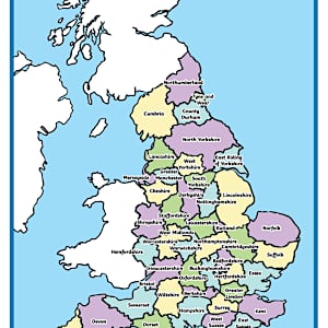 Map of England Counties - Geography Teaching - Counties Map