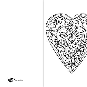 Heart Mindfulness Coloring | Valentine’s | Twinkl USA