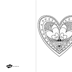 Heart Mindfulness Coloring | Valentine’s | Twinkl USA