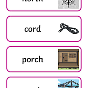 OR Phonics Word Cards | Teaching Phonics Resources