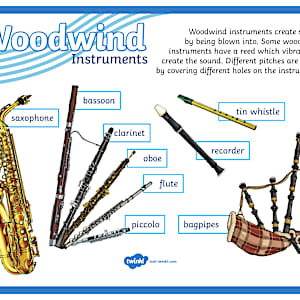 Musical Instrument Families Worksheet Posters for Kids