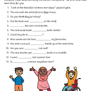 Homophones Practice Worksheet They're There Their