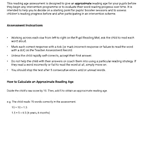 Printable Reading Age Test - English Resources - Twinkl