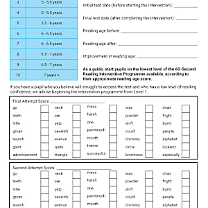 Printable Reading Age Test - English Resources - Twinkl