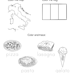 Food Around the World Activity Booklet for K-2nd Grade
