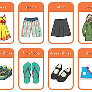Clothes Flash Cards