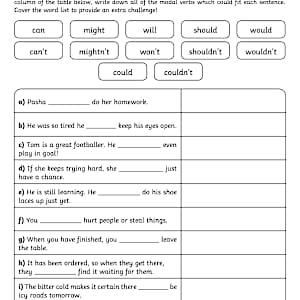 Complete the Sentences | Modal Verbs Exercises