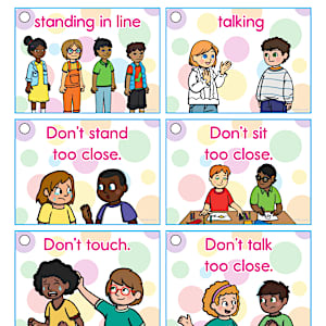 Personal Space Visual Support Lanyard Cards