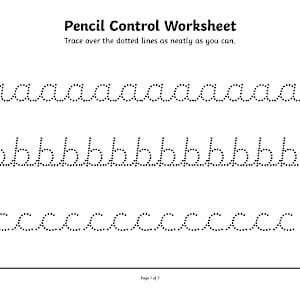 Handwriting Worksheets - Alphabet Pencil Control