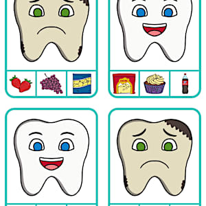 Healthy Teeth Clip Cards | Dental Health Month | Twinkl