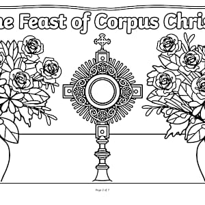 The Feast of Corpus Christi Colouring Pages