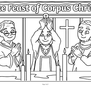 The Feast of Corpus Christi Colouring Pages