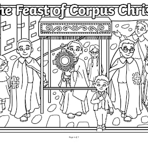 The Feast of Corpus Christi Colouring Pages