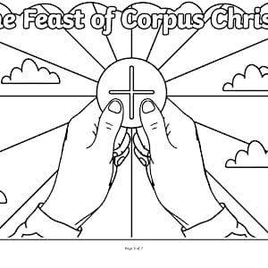 The Feast of Corpus Christi Colouring Pages