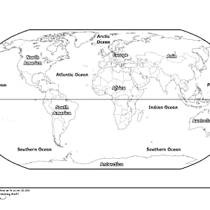 Map Continents | Colouring Sheets | Teacher-Made Resource