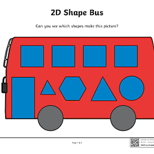 👉 2D Shape Bus Cut and Stick Activity - KS1 Maths
