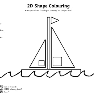2D Shape Colouring Pages | KS1 Maths Resources