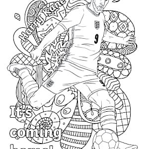Harry Kane Colouring Pages - Euro 2020 - Twinkl Move PE