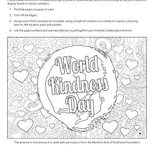 World Kindness Day Collaborative Colouring
