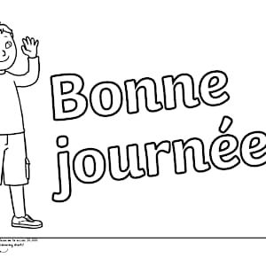 French Greetings Colouring Activity Sheets
