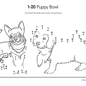 Puppy Dot to Dot Activities | Printables for Kids | Twinkl