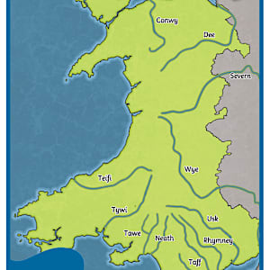 Welsh Rivers Map - Rivers in Wales - Twinkl