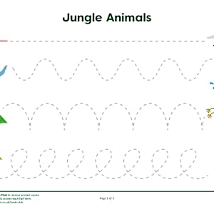Jungle Pencil Control Sheets | Twinkl Originals