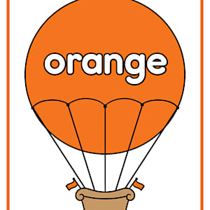 Color Words on Hot Air Balloons
