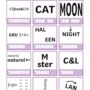 Fun Halloween Rebus Puzzles Cards Pack - Twinkl Puzzled