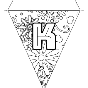 Kindness Matters Mindfulness Coloring Bunting