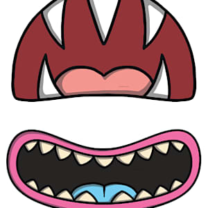 Easy Halloween Printable Monster Mouths | Twinkl Party
