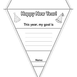 New Years Resolution Activity | Bunting | Twinkl USA