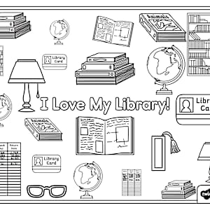 Why I Love My Library Coloring Page | Resource | Twinkl USA