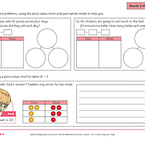 👉 Divide 2-Digits by 1-Digit Maths Activity Sheets