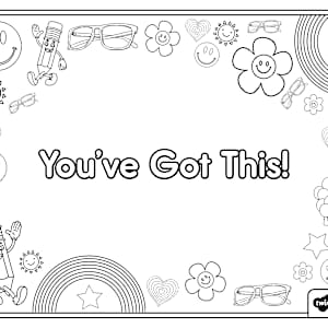 Let's Doodle! Test-Taking Encouragement Coloring Sheets