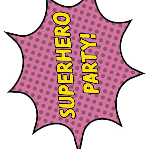 Superhero Printable Signs | Twinkl Party