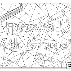 Fourth Grade End of Year Reflection Coloring Sheet