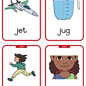 * NEW * Grade R English - Phonics - Flashcards: J (CAPS Aligned)