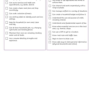Functional Life Skills Checklist for EYLF| Twinkl